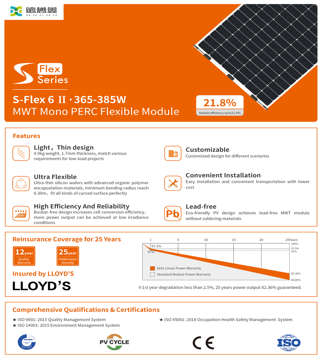 DHC 365-385W MWT Mono PERC Flexible Module - Buy DHC 365-385W MWT Mono ...